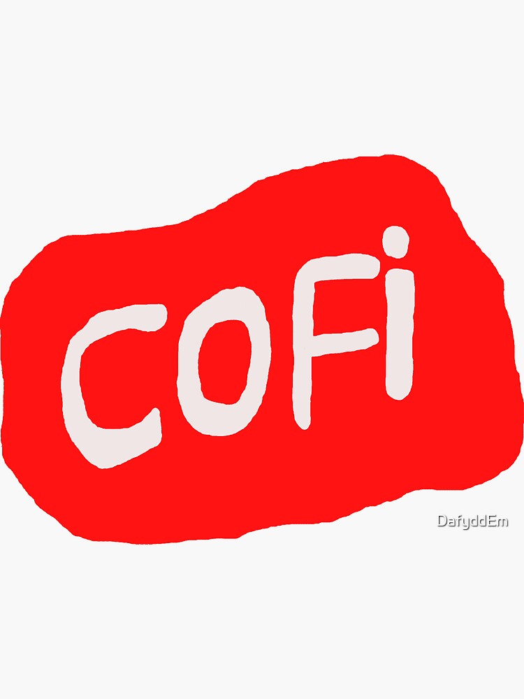 "Cofi " Sticker for Sale by DafyddEm | Redbubble