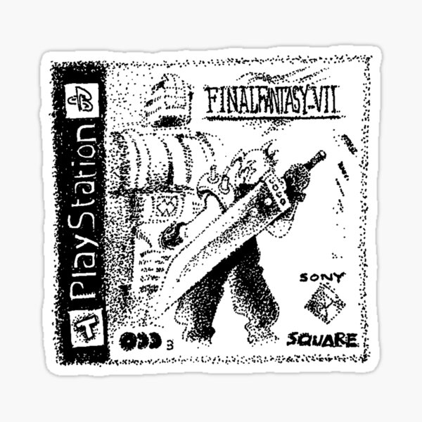 "FF7 Stipple" Sticker for Sale by brenondraws | Redbubble