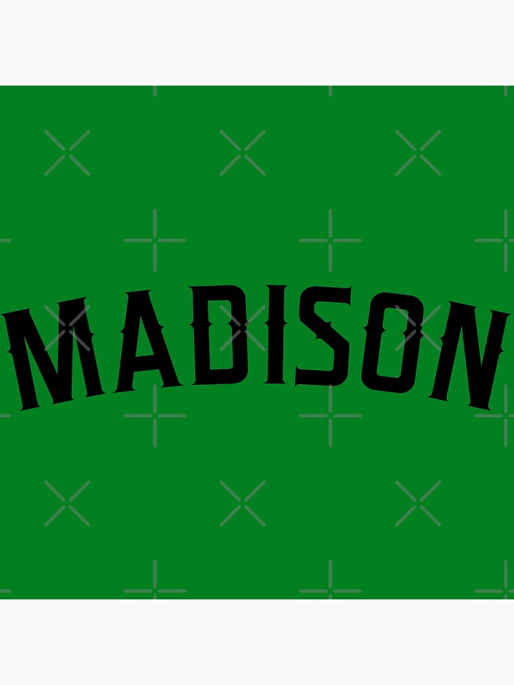 "Madison Western Font Curved Type Retro Design for fans of Wisconsin ...