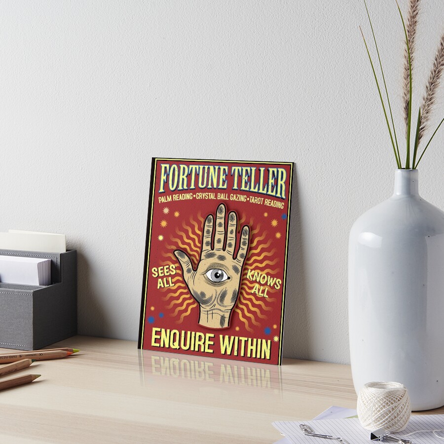 "FORTUNE TELLER : Vintage Psychic Readings Advertising Print" Art Board ...