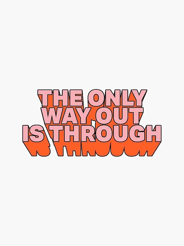 "The Only Way Out" Sticker for Sale by vicorrin | Redbubble