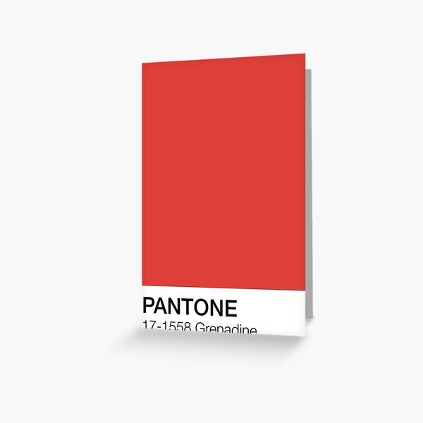"Grenadine Red Pantone Shade " Greeting Card for Sale by allilapps ...