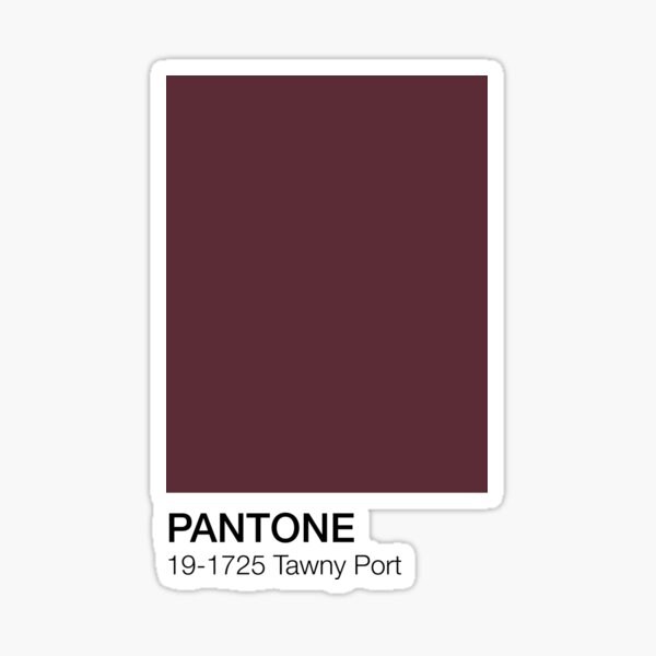 "Tawny Port Maroon Pantone Shade " Sticker for Sale by Alli ML | Redbubble