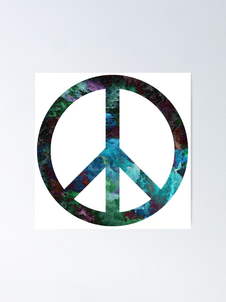 "Aqua - Peace Symbol" Poster for Sale by advent-grade | Redbubble