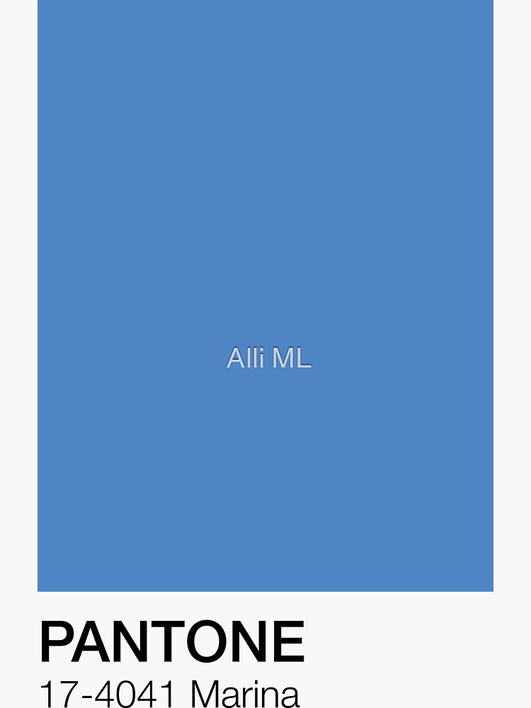 "Marina Blue Pantone Shade " Sticker for Sale by allilapps | Redbubble