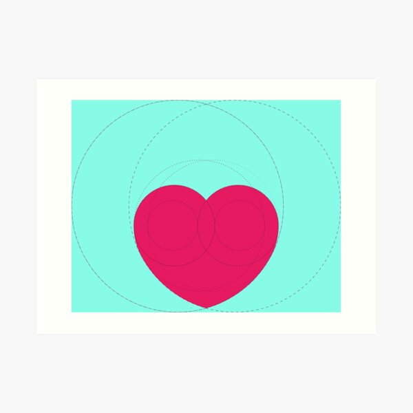 "golden ratio heart" Art Print for Sale by steemkoi2 | Redbubble