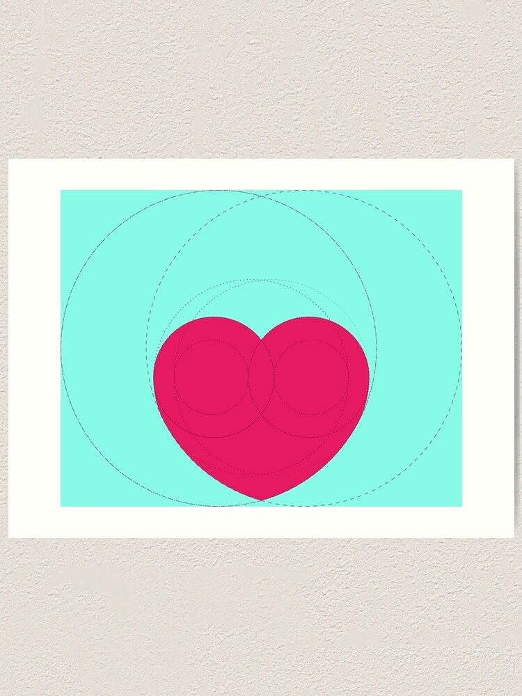 "golden ratio heart" Art Print for Sale by steemkoi2 | Redbubble
