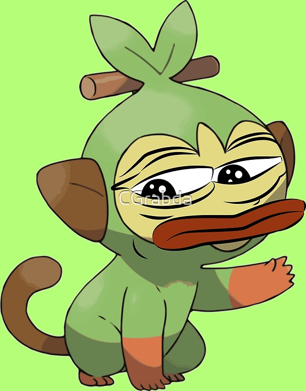 "Pepe Grookey - Pepemon Sword and Shield" by CGrabda | Redbubble