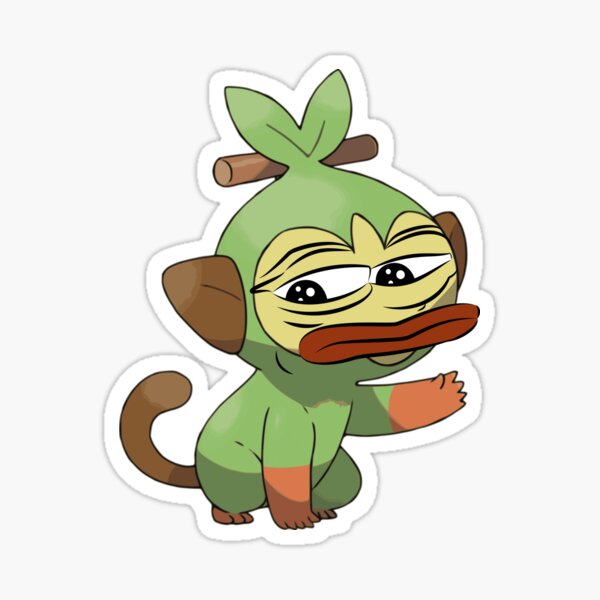"Pepe Grookey - Pepemon Sword and Shield" Sticker for Sale by CGrabda ...