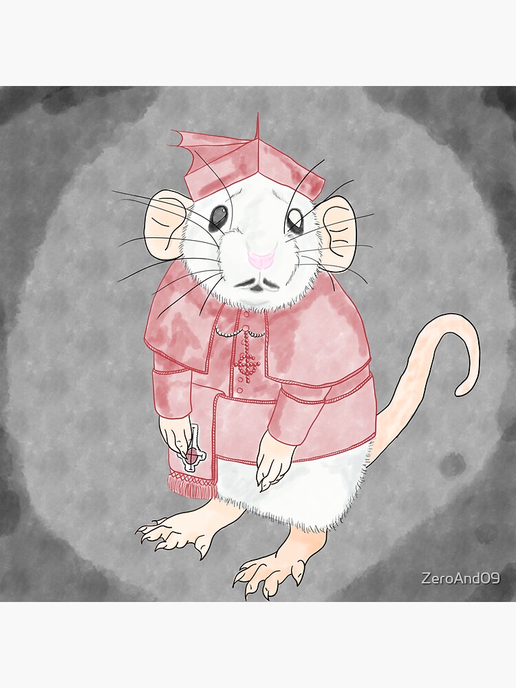 "Cardinal Rat" Sticker for Sale by ZeroAnd09 | Redbubble