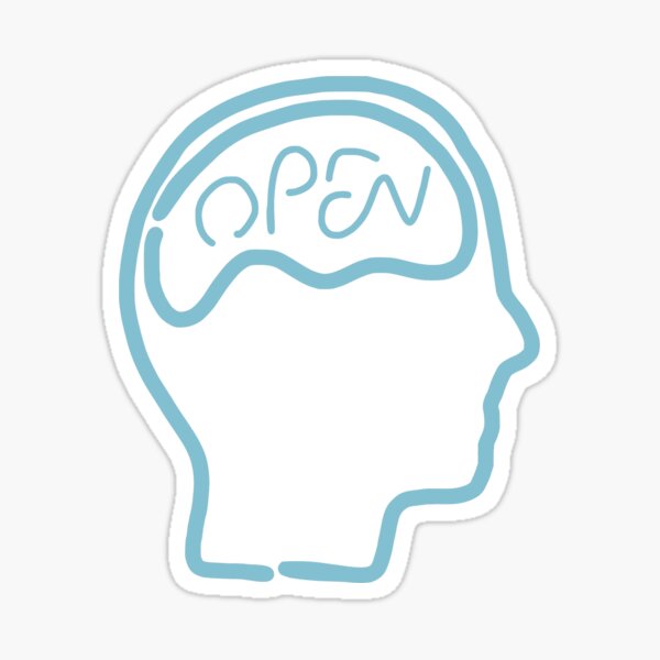 "Open Minded" Sticker for Sale by alexnorth | Redbubble