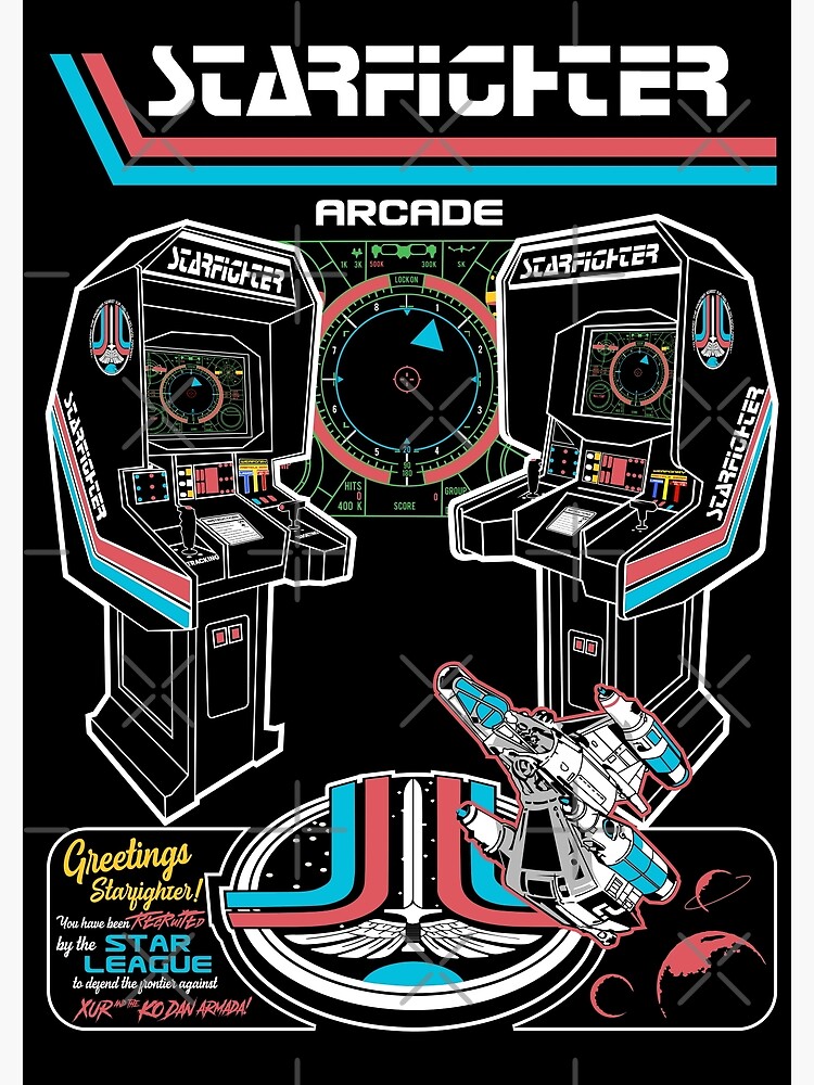 "Starfighter Arcade Version 3" Poster by myronmhouse | Redbubble