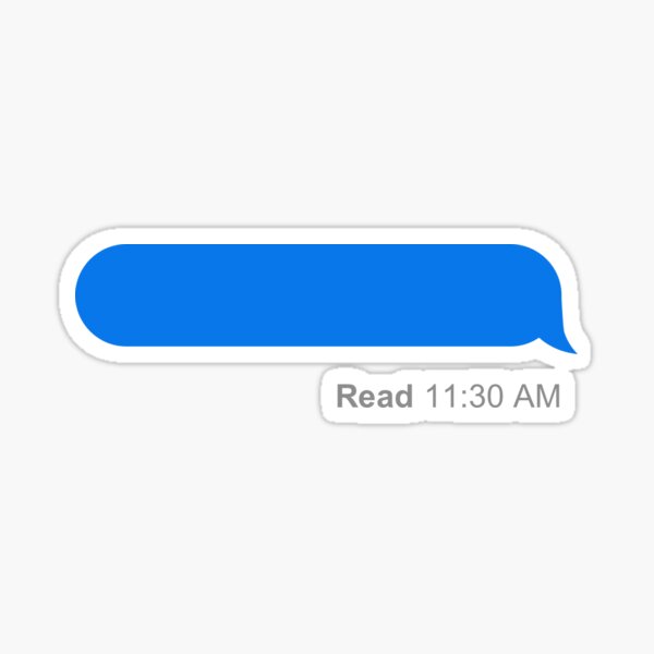 "Read Receipt Left on Read Sticker " Sticker for Sale by yungneat ...