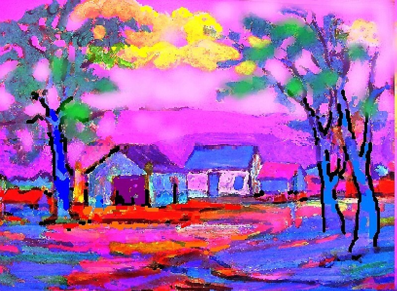 "The Fauve Village" by Richard Tuvey | Redbubble