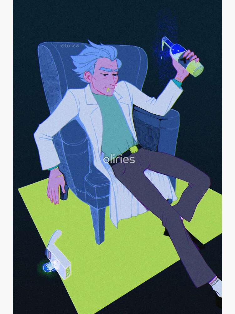 "Rick Sanchez" Sticker for Sale by oliries | Redbubble