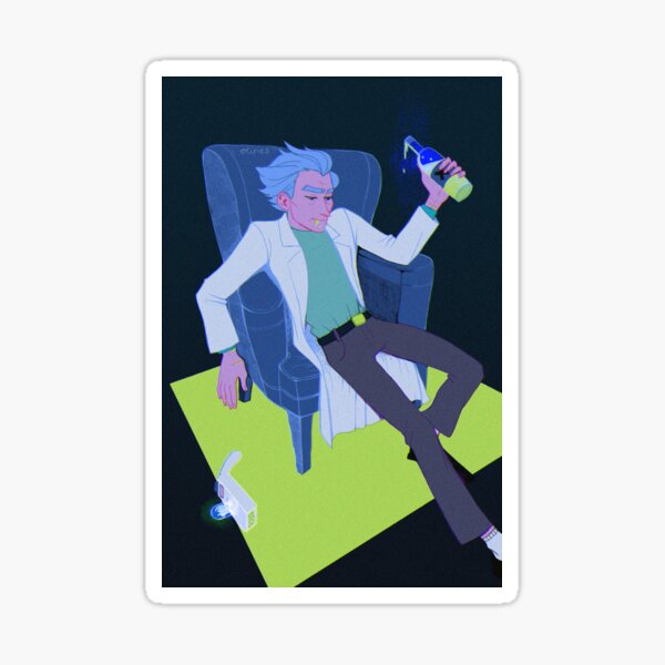 "Rick Sanchez" Sticker for Sale by oliries | Redbubble