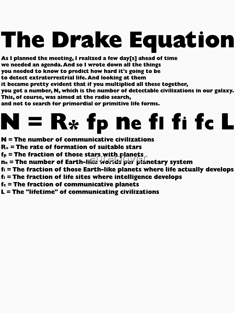 "Drake_Equation" T-shirt for Sale by auraclover | Redbubble | equation ...