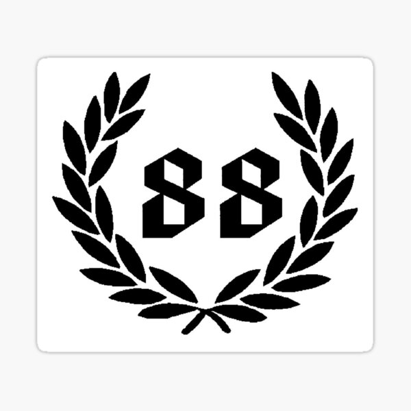 "88" Sticker by bledar2002 | Redbubble