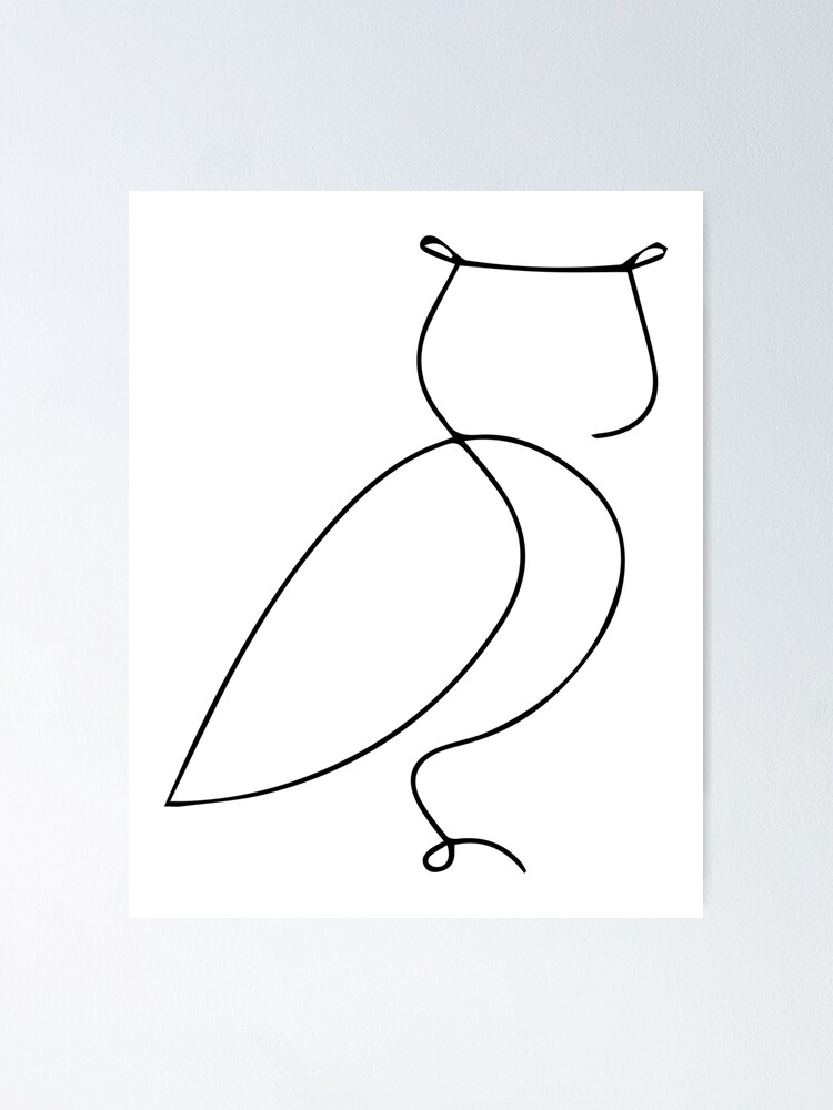 "Owl - One Line - One line" Poster for Sale by Stolziiio | Redbubble