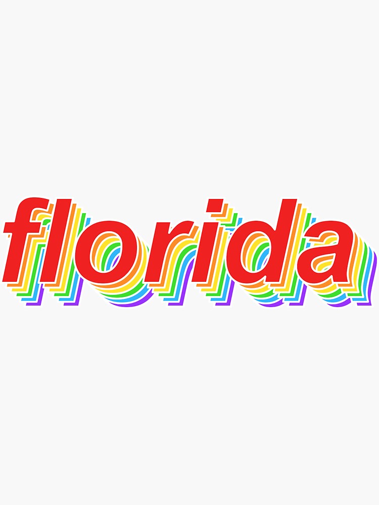 "rainbow florida" Sticker by katiehawk1 | Redbubble