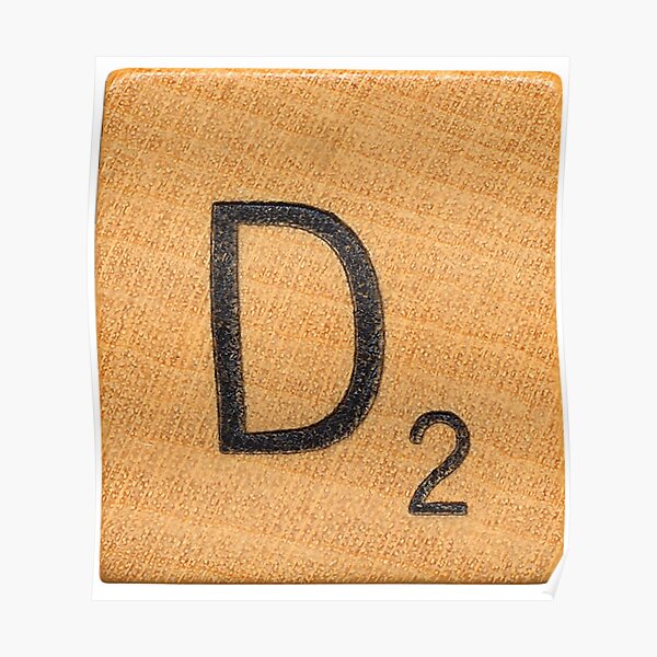 "Scrabble Letter Tile 'D'" Poster for Sale by goldenanchor | Redbubble