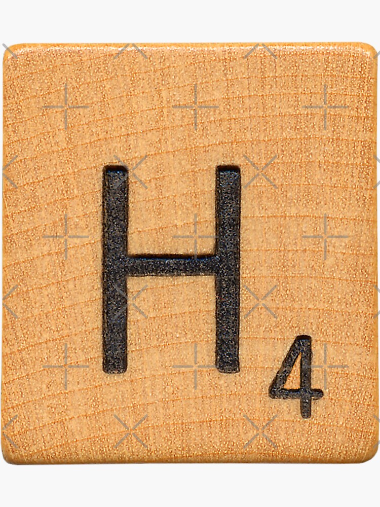 "Scrabble Letter Tile 'H'" Sticker for Sale by goldenanchor | Redbubble