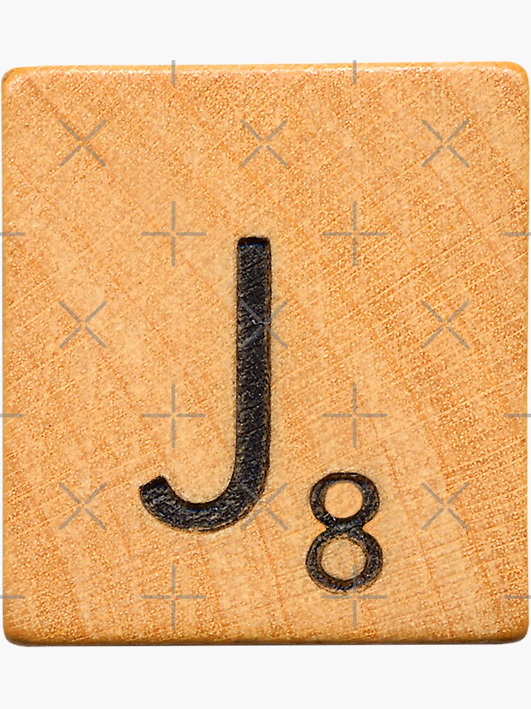 "Scrabble Letter Tile 'J'" Sticker for Sale by goldenanchor | Redbubble