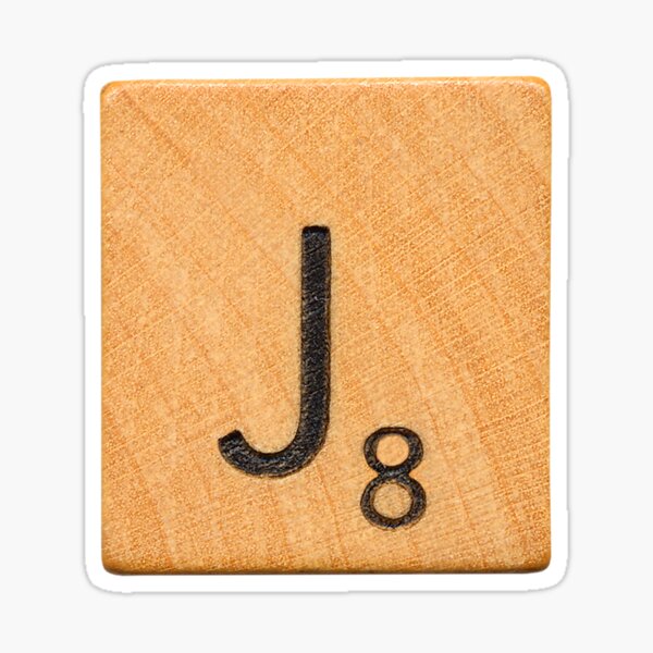 "Scrabble Letter Tile 'J'" Sticker for Sale by goldenanchor | Redbubble
