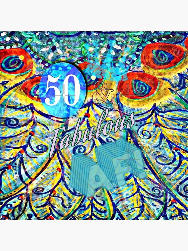 "50 & Fabulous AF" Sticker for Sale by bipolarvirgoart | Redbubble