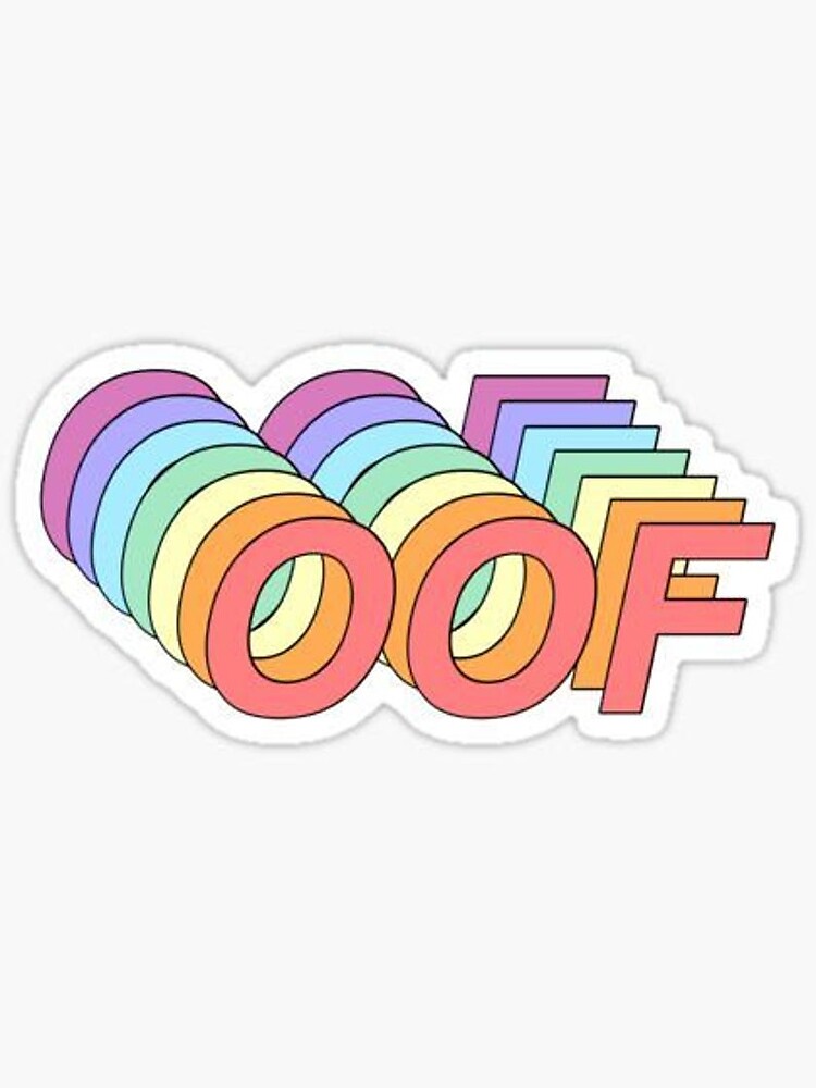 "oof sticker" Sticker for Sale by oliviamucha | Redbubble