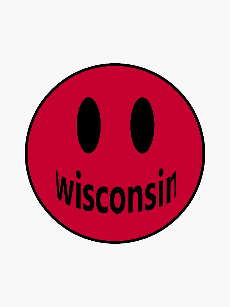 "wisco smiley sticker" Sticker for Sale by withlove-julie | Redbubble