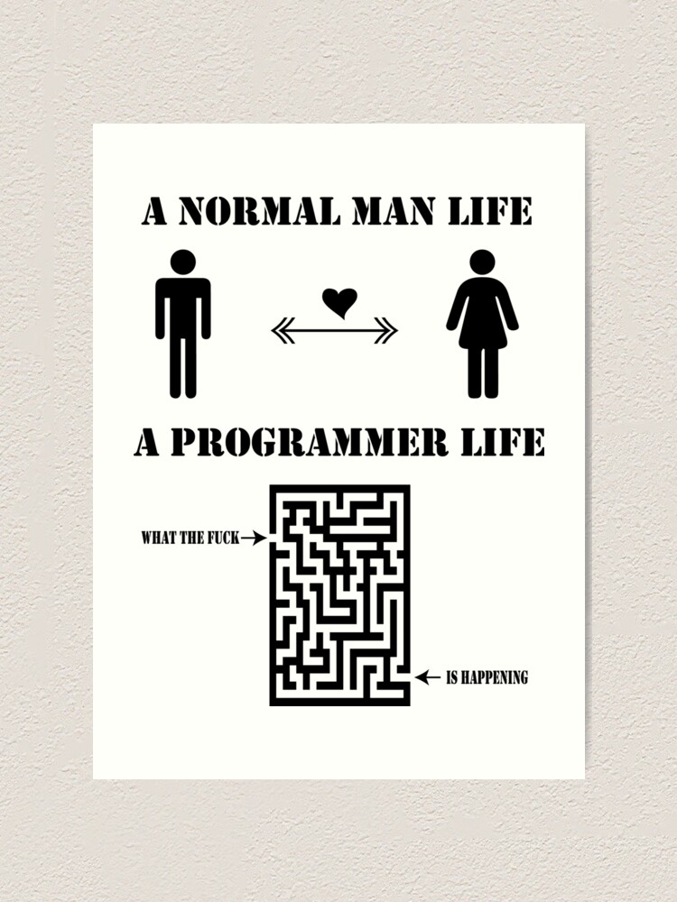 "Meme Vs Normal Programmer" Art Print by osistore | Redbubble