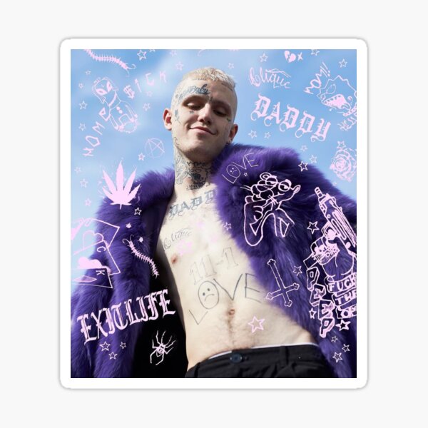 "LIL PEEP" Sticker for Sale by BubbleByAbbey | Redbubble