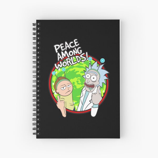 Middle Finger Rick And Morty Spiral Notebooks | Redbubble