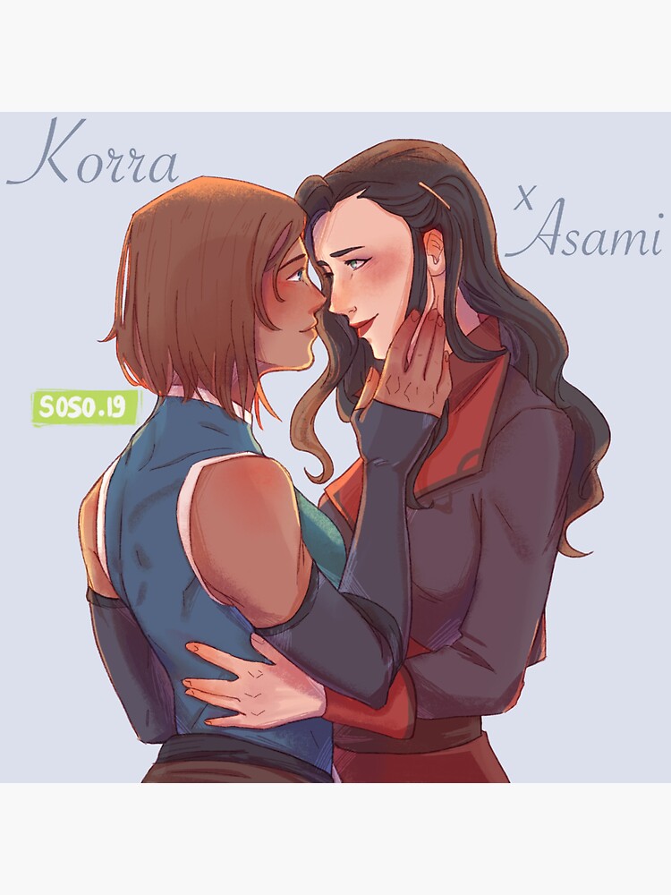"Korra x Asami" Sticker for Sale by SosoDoodles | Redbubble