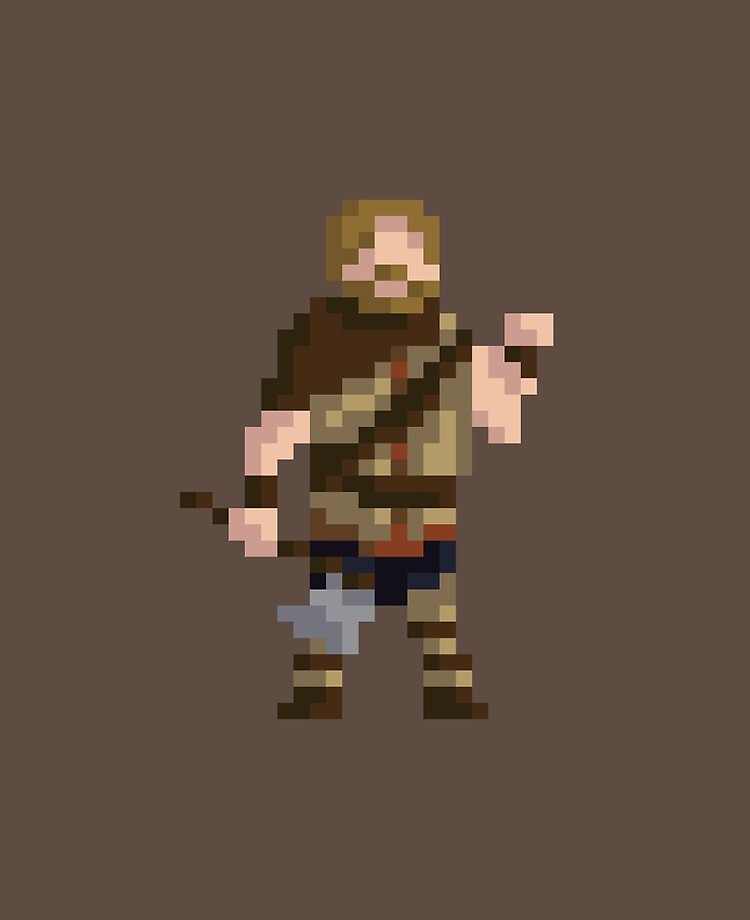 "Barbarian Warrior Pixel Art" iPad Case & Skin for Sale by Daniel ...