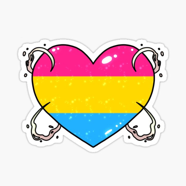 "Heart Pride Flag / Pansexuel" Sticker for Sale by araignhel | Redbubble