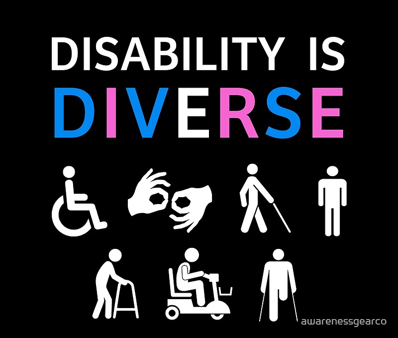 "Disability Is Diverse Trans Pride" by awarenessgearco | Redbubble