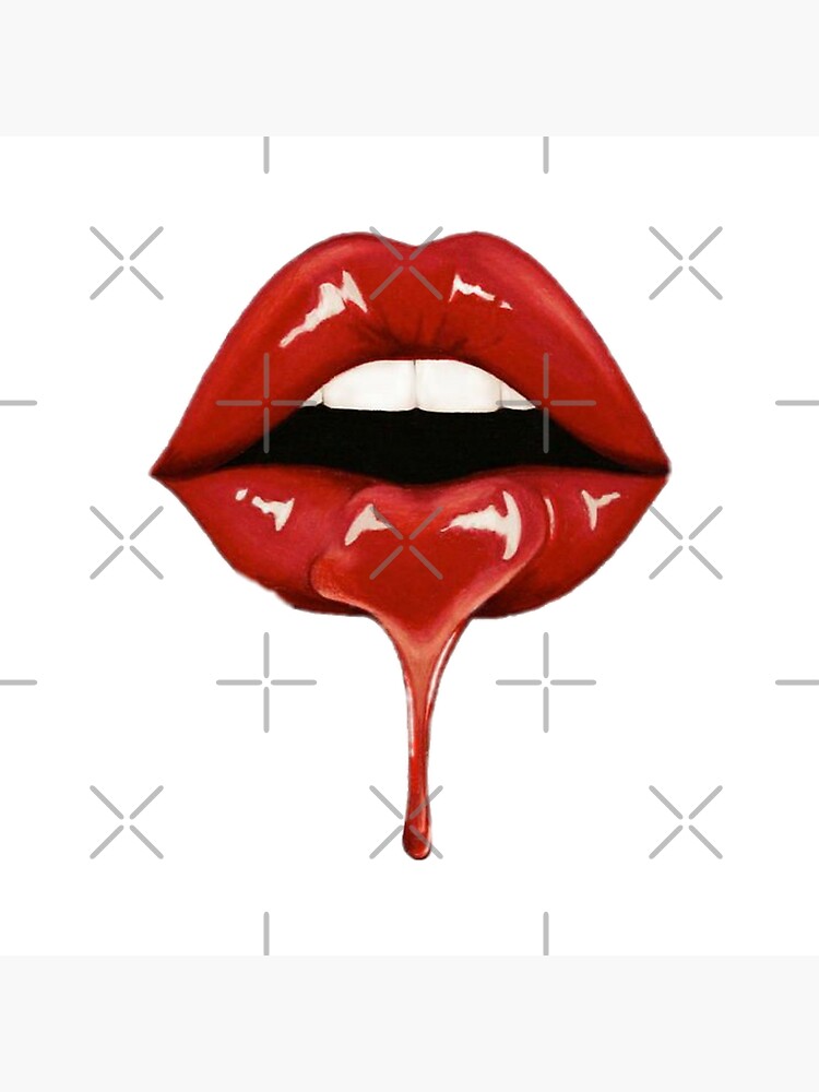 "RED LIP DRIP" Art Print by ani-moskovv | Redbubble