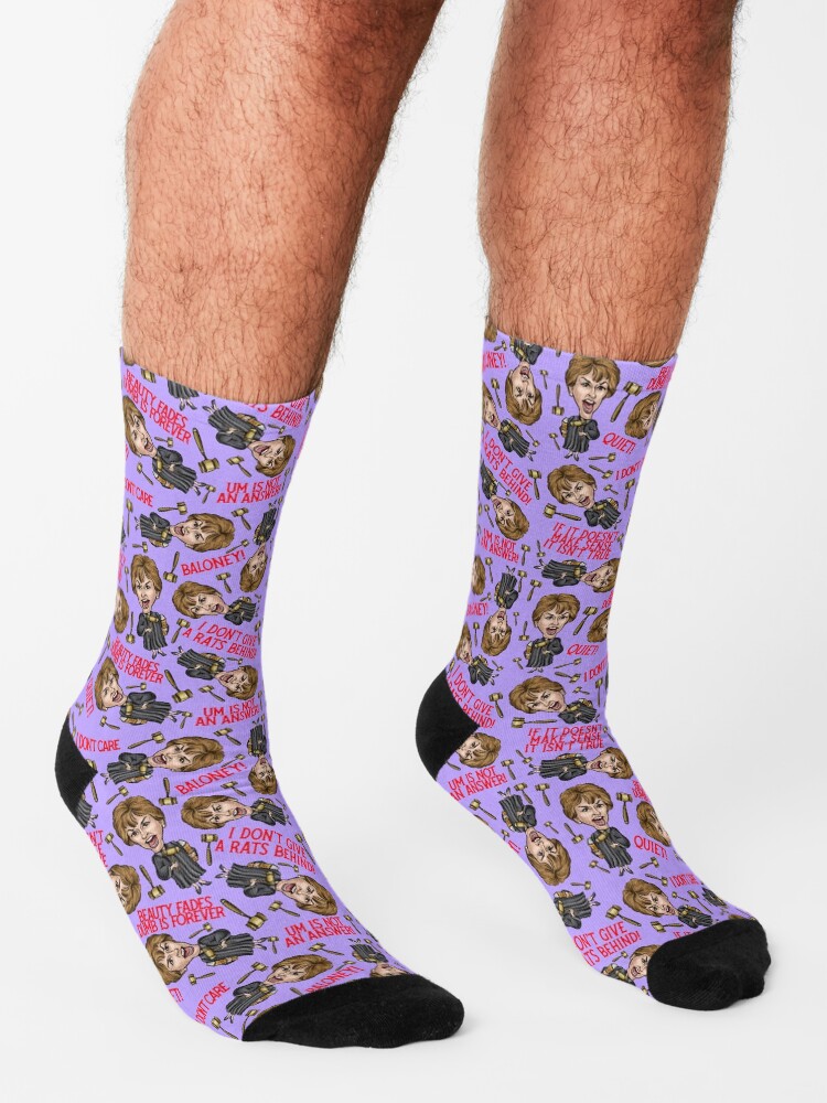 "Purple Judge Judy Print " Socks for Sale by BethLeo | Redbubble