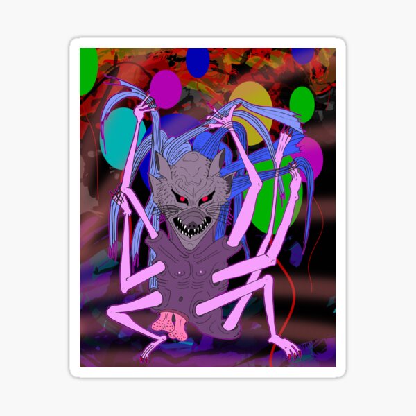 "Humanoid spider-rat" Sticker for Sale by SmoothVSnausen | Redbubble