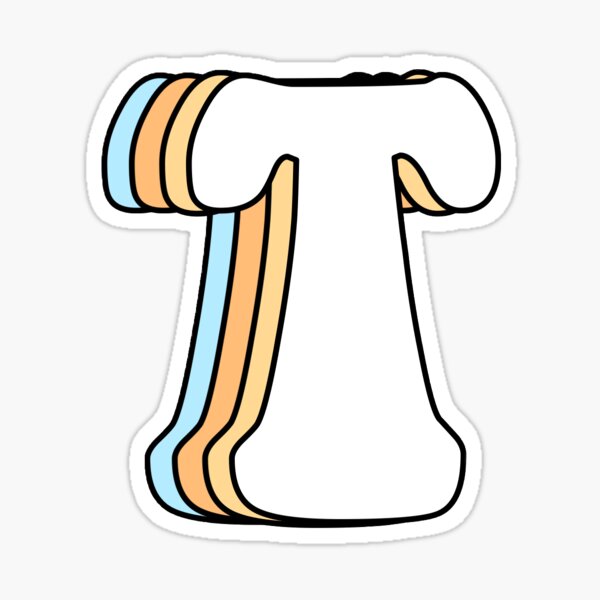 "letter T" Sticker for Sale by paytonbattle | Redbubble