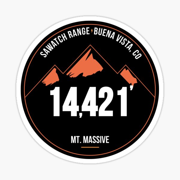 "Mt Massive - Orange Range" Sticker by roarytubbs | Redbubble