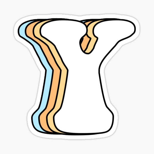 "letter Y" Sticker by paytonbattle | Redbubble