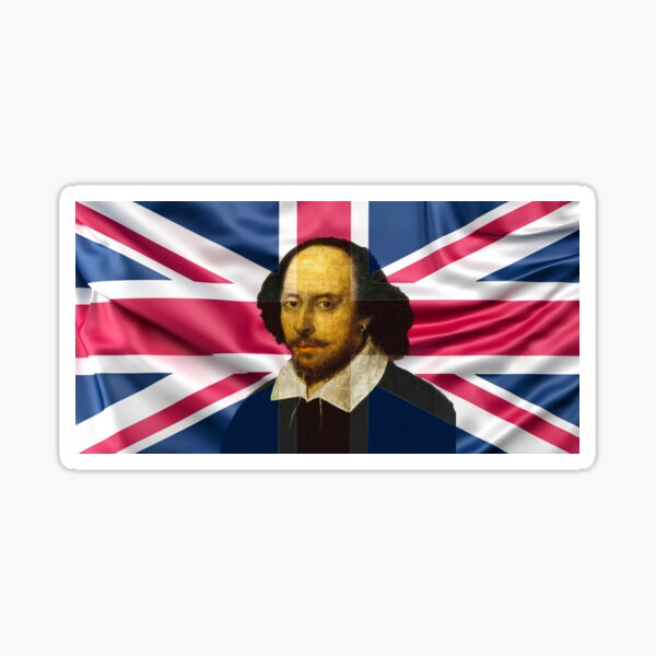 "British Flag - William Shakespeare" Sticker for Sale by weavernap ...