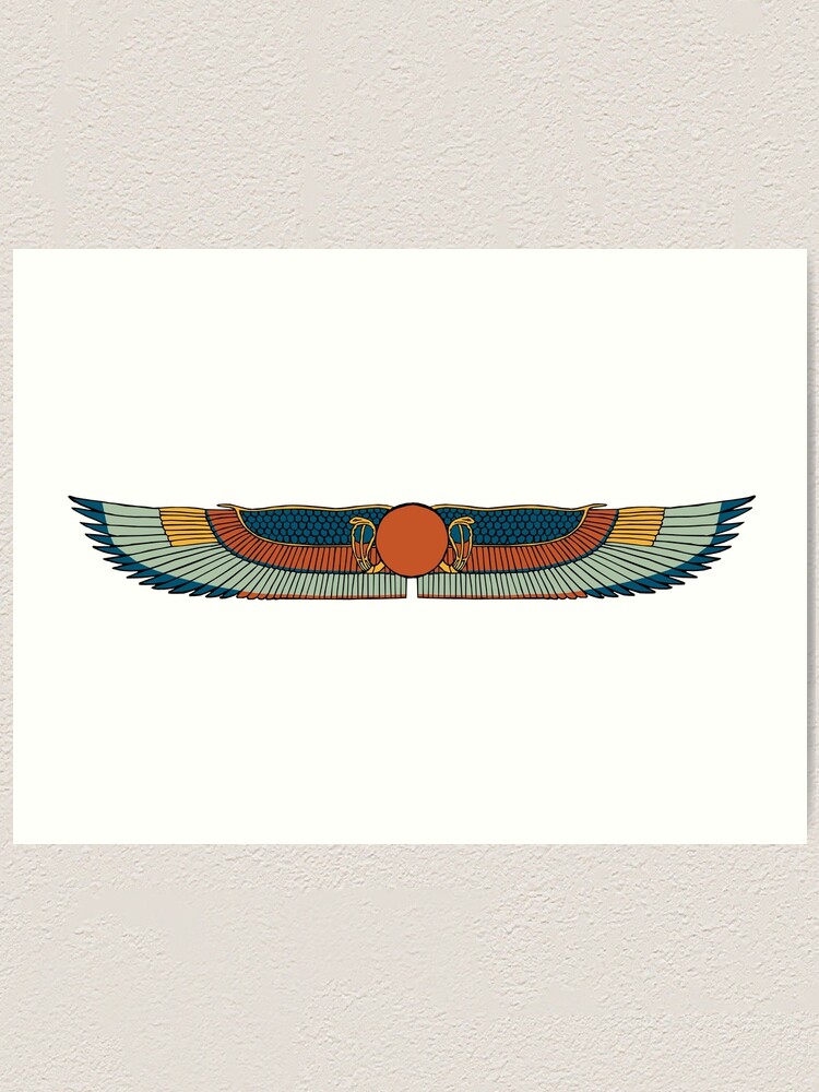 "Winged Sun Disk" Art Print for Sale by kamat-egypt | Redbubble