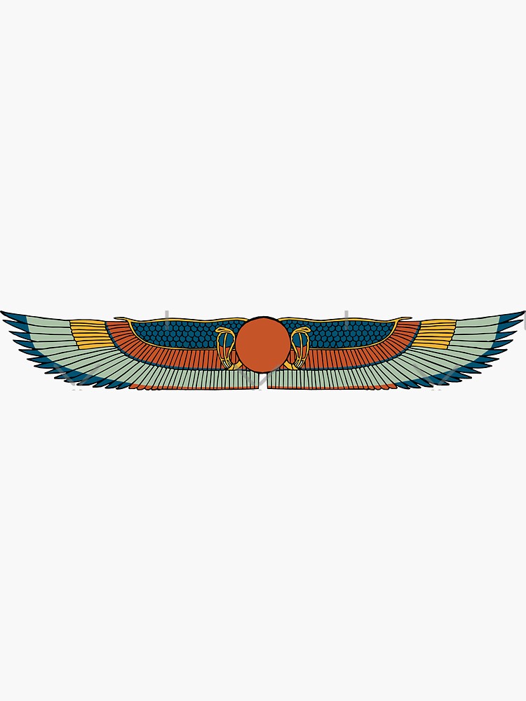 "Winged Sun Disk" Sticker for Sale by kamat-egypt | Redbubble