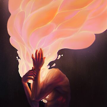 "Burning thoughts " Sticker for Sale by zarydoesart | Redbubble
