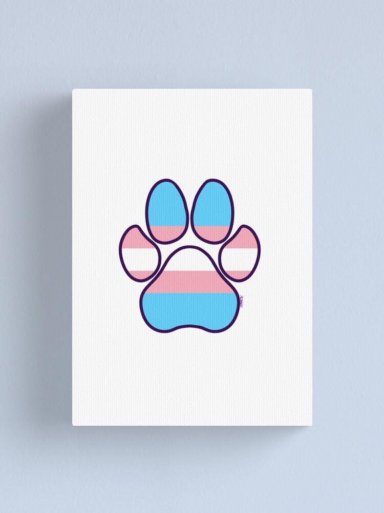 "Furry pride transgender paw print" Canvas Print for Sale by Lilac-chan ...
