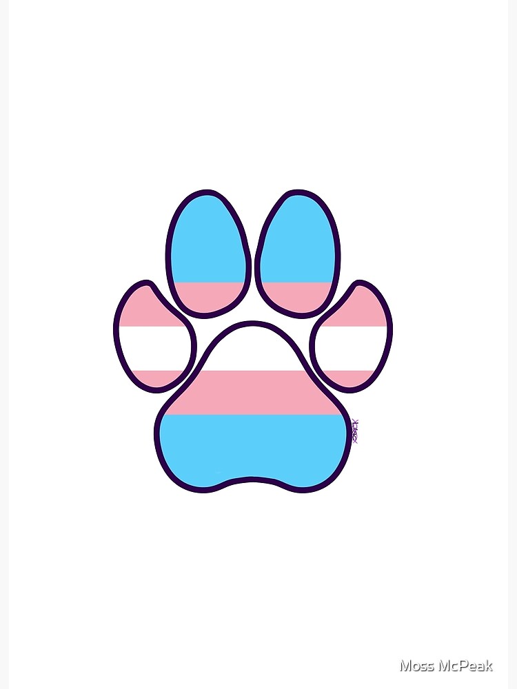 "Furry pride transgender paw print" Canvas Print by Lilac-chan | Redbubble